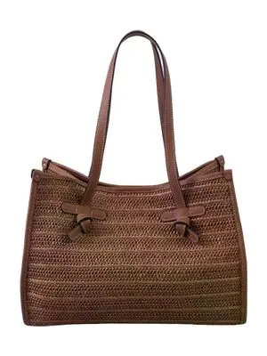 GIANNI CHIARINI Marcella Raffia Tote Bag - Brown