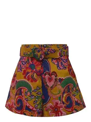 ZIMMERMANN Paisley Flared Shorts