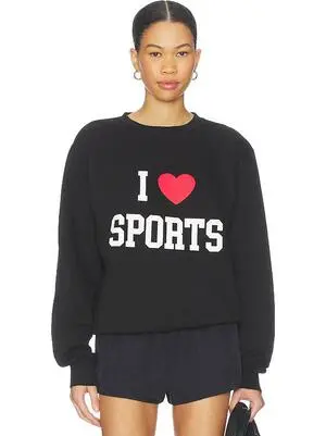 DEPARTURE I Love Sports" Graphic Sweatshirt - Black