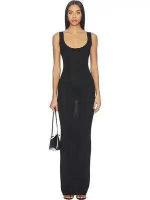 ENTIRE STUDIOS Square Neck Maxi Dress - Black