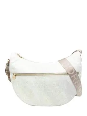 Borbonese Middle Luna Cross Body Bag - White