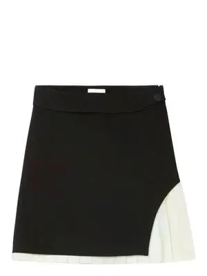 Claudie Pierlot Pleated Panel Mini Skirt - Black
