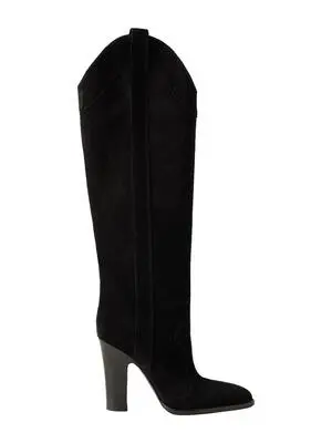 Paris Texas Lavinia Suede Knee Boots - Black