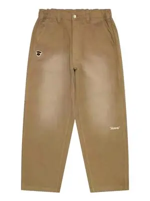 AAPE BY *A BATHING APE Logo-patch Trousers - Neutrals