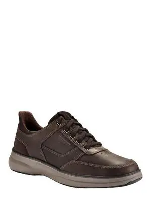 Clarks Mullan Easy Sneaker Dark Brown Leather