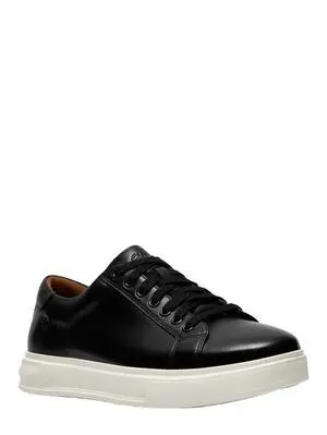 Clarks Goswell Tie Sneaker - Black Leather