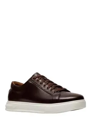 Clarks Goswell Tie Sneaker - Brown Leather