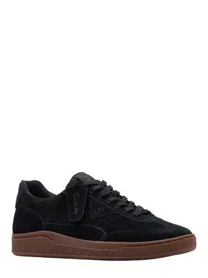 Clarks Craftrally Ace Tennis Sneakers - Black Suede