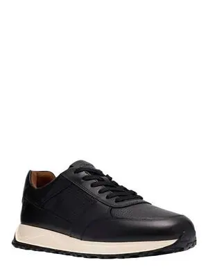 Clarks Radwell Leather Lace-up Sneakers - Black Leather