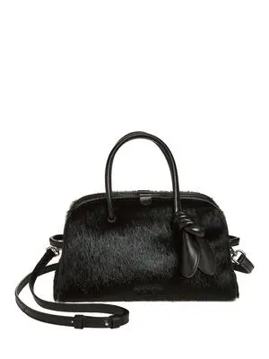Jacquemus Le Petit Turismo Genuine Calf Hair Crossbody Bag - Black 990