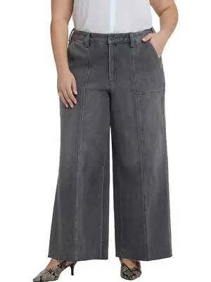 NYDJ Simone Seamed Wide-leg Jeans - Dusty Ash