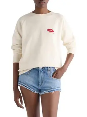 Isabel Marant Millyny Lips Embroidered Sweatshirt - Ecru