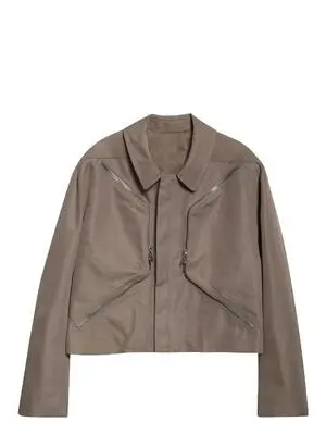 Rick Owens Heizer Cropped Jacket - Dust