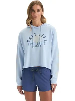 SALT LIFE Checked Out Hoodie - Powder Blue