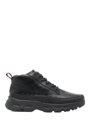 BUGATTI Embossed Lace-up Booties - Black