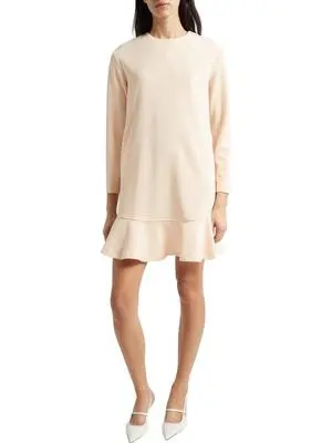 Emporio Armani Layered Long Sleeve Knit Dress - Blush Pink