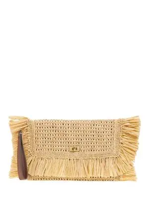 ANYA HINDMARCH Oversize Raffia Clutch - Natural