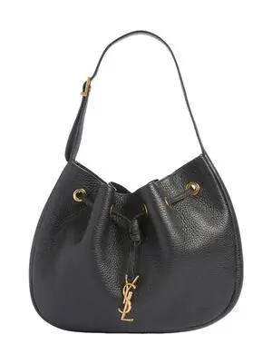 Saint Laurent Small Paris Vii Flat Hobo Bag - Noir