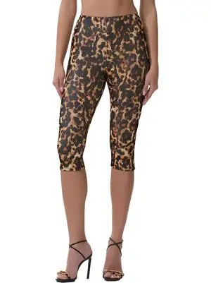AFRM Gianna Leopard Print Crop Leggings - Winter Animal