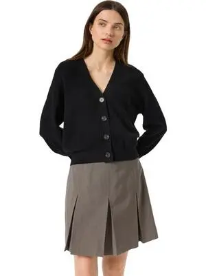 SOAKED IN LUXURY Rib Knit Button V-Neck Cardigan