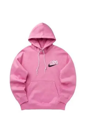 Nike Nikelab Solo Swoosh Fleece Pullover Hoodie - Playful Pink