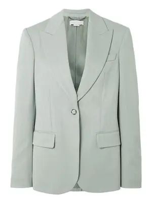 Stella McCartney Striped Wool-jacquard Blazer - Gray