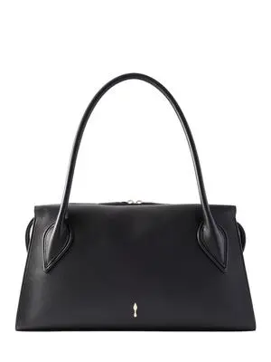 CHRISTIAN LOUBOUTIN Venus Medium Leather Shoulder Bag - Black