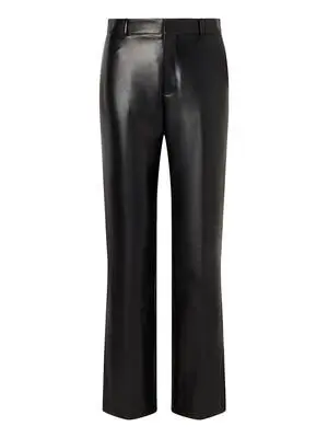 Gucci Leather Straight-leg Pants - Black