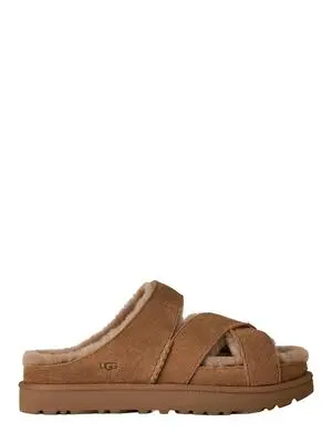 UGG Greenport Cross Strap Slide - Chestnut