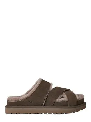 UGG Greenport Cross Strap Slide - Dense Smoke