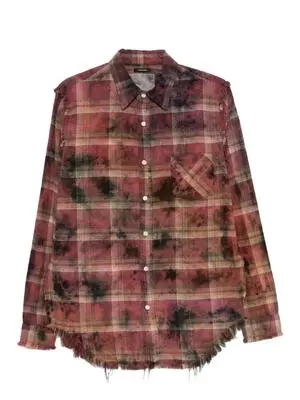 R13 Long-sleeve Plaid Shirt - Red