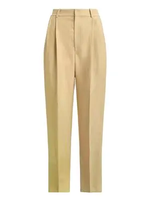 Polo Ralph Lauren Pleated Tapered Hemp Trousers - Neutrals