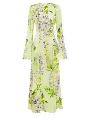 LEO LIN Francesca Floral Maxi Dress - Green