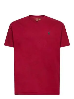 Polo Ralph Lauren Ribbed V-neck T-shirt - Red