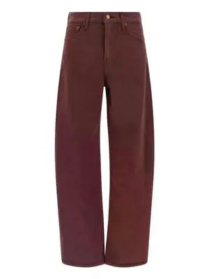 B Sides Leroy Mid Relaxed Cotton Jeans - Red
