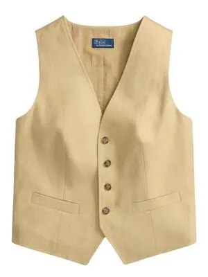 Polo Ralph Lauren Buttoned Hemp Vest - Neutrals