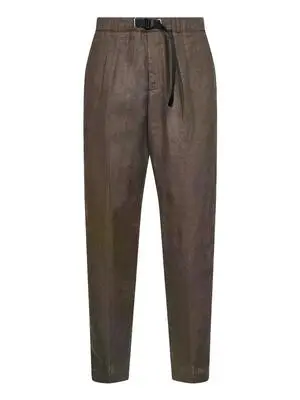 WHITE SAND Belted Trousers - Brown