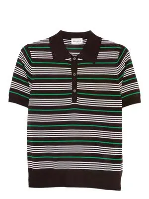 P.a.r.o.s.h Striped Polo Top - Brown