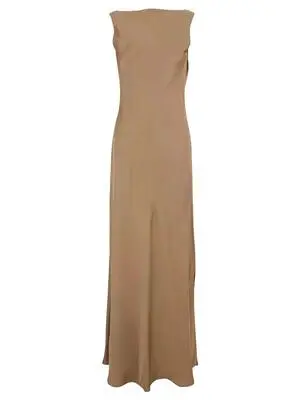 Antonelli Firenze Cowl-neck Maxi Dress - Neutrals