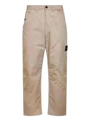 Stone Island Logo-badge Trousers - Neutrals