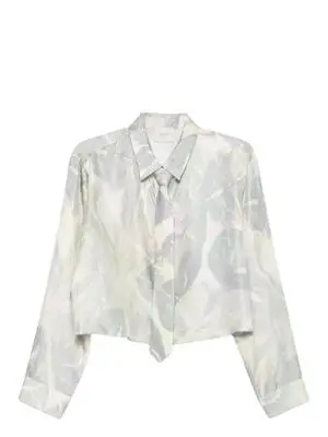 ALYSI Tie Printed Shirt - Neutrals