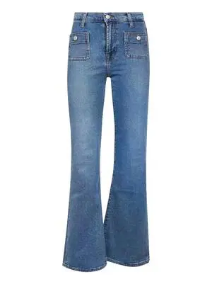 7 For All Mankind Flared Jeans With Front Pockets - Blue