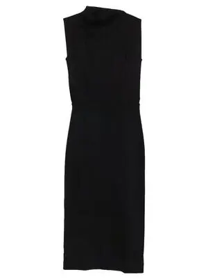 Soeur Gemma Draped Midi Dress - Black