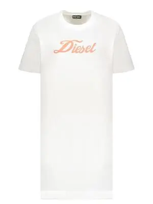 DIESEL Logo Cotton Dress - White