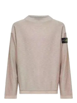 Stone Island Ribbed Crew-neck Long-sleeve Sweater - Neutrals
