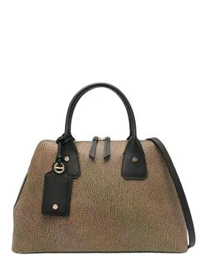 Borbonese Textured Top-handle Tote Bag - Brown