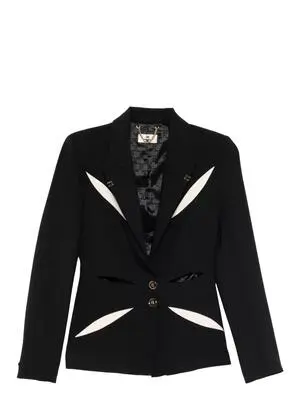 Elisabetta Franchi Cut-out Detail Blazer - Black