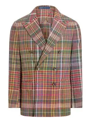 Polo Ralph Lauren Double-breasted Checked Jacket - Red
