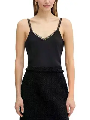TWINSET Lace V-Neck Top