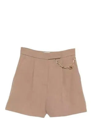 Elisabetta Franchi Chain-detail Shorts - Neutrals